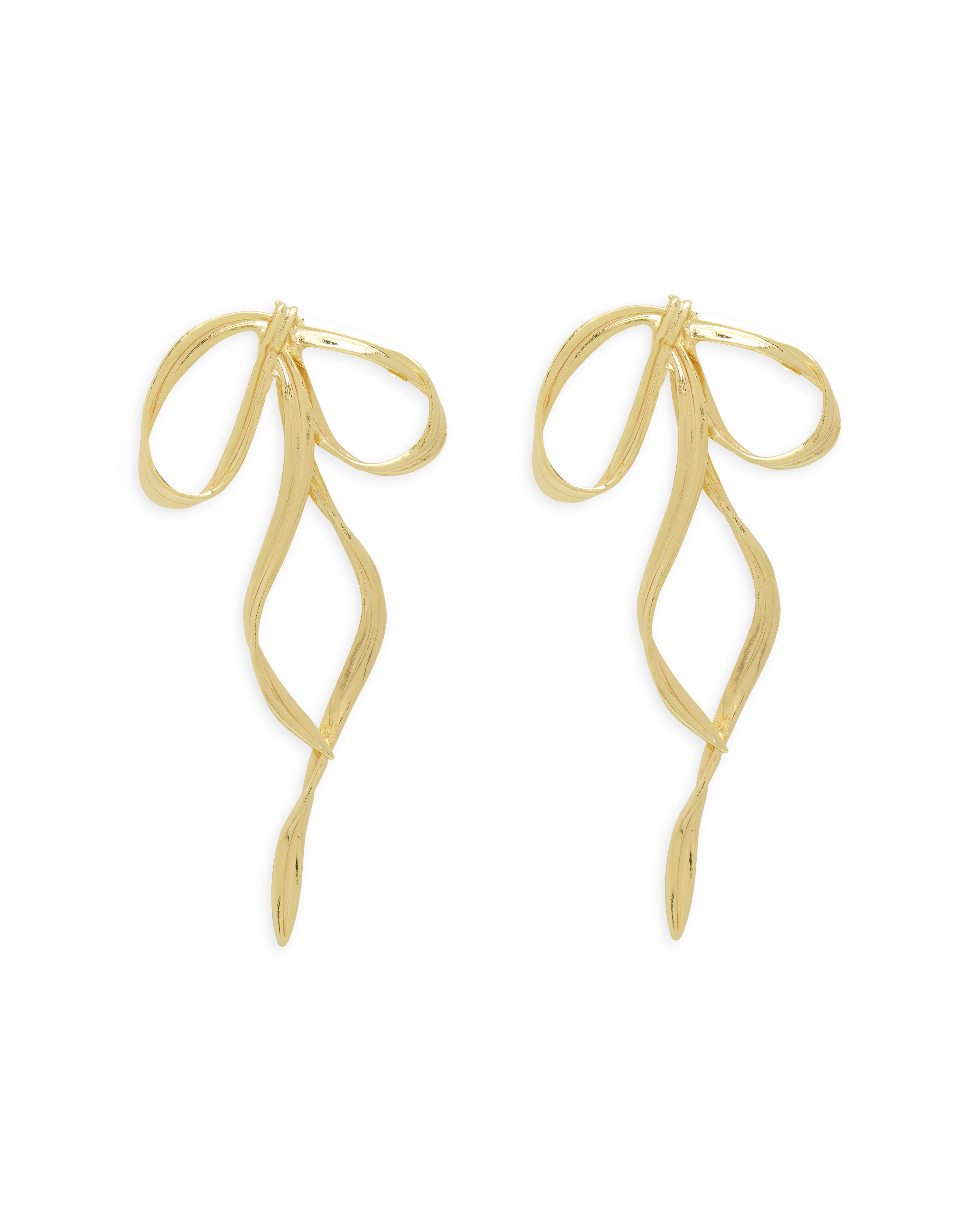 Bow Earrings - Gold – hunter x hunter